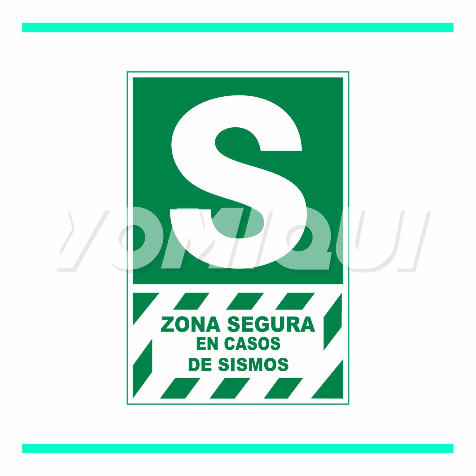 Señalética ZONA SEGURA EN CASOS DE SISMOS | Publicidad e Impresión Digital